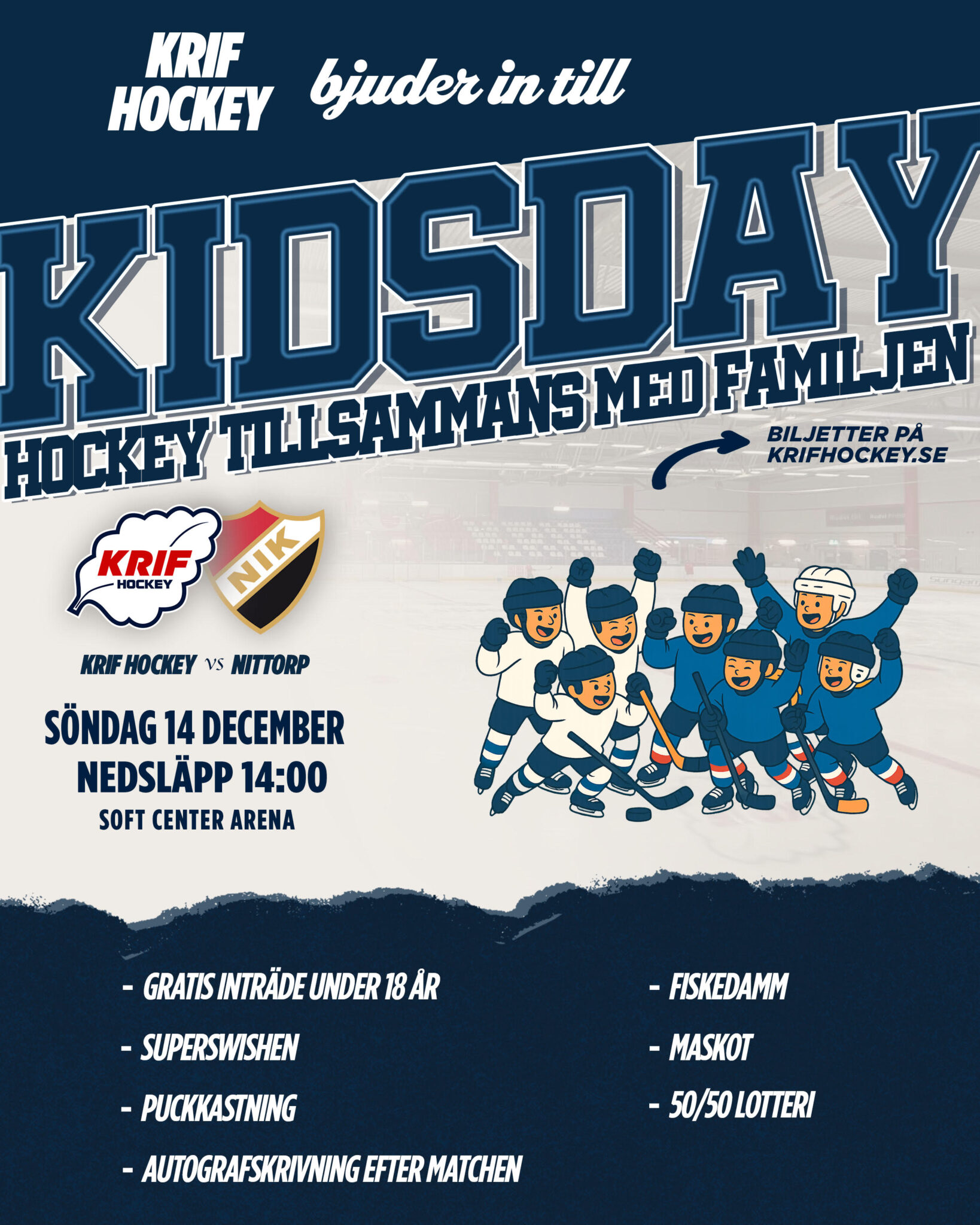 KRIF Hockey bjuder in till kidsday – KRIF Hockey